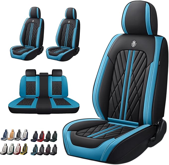 Amazon.com: ANKIV Universal Fit Waterproof Breathable Nappa Leather Automotive Vehicle Car Seat ...