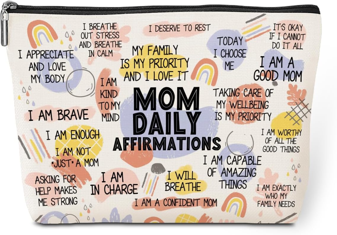 Amazon.com : Daily Affirmations for Women Makeup Bag Mom Gifts Mom ...