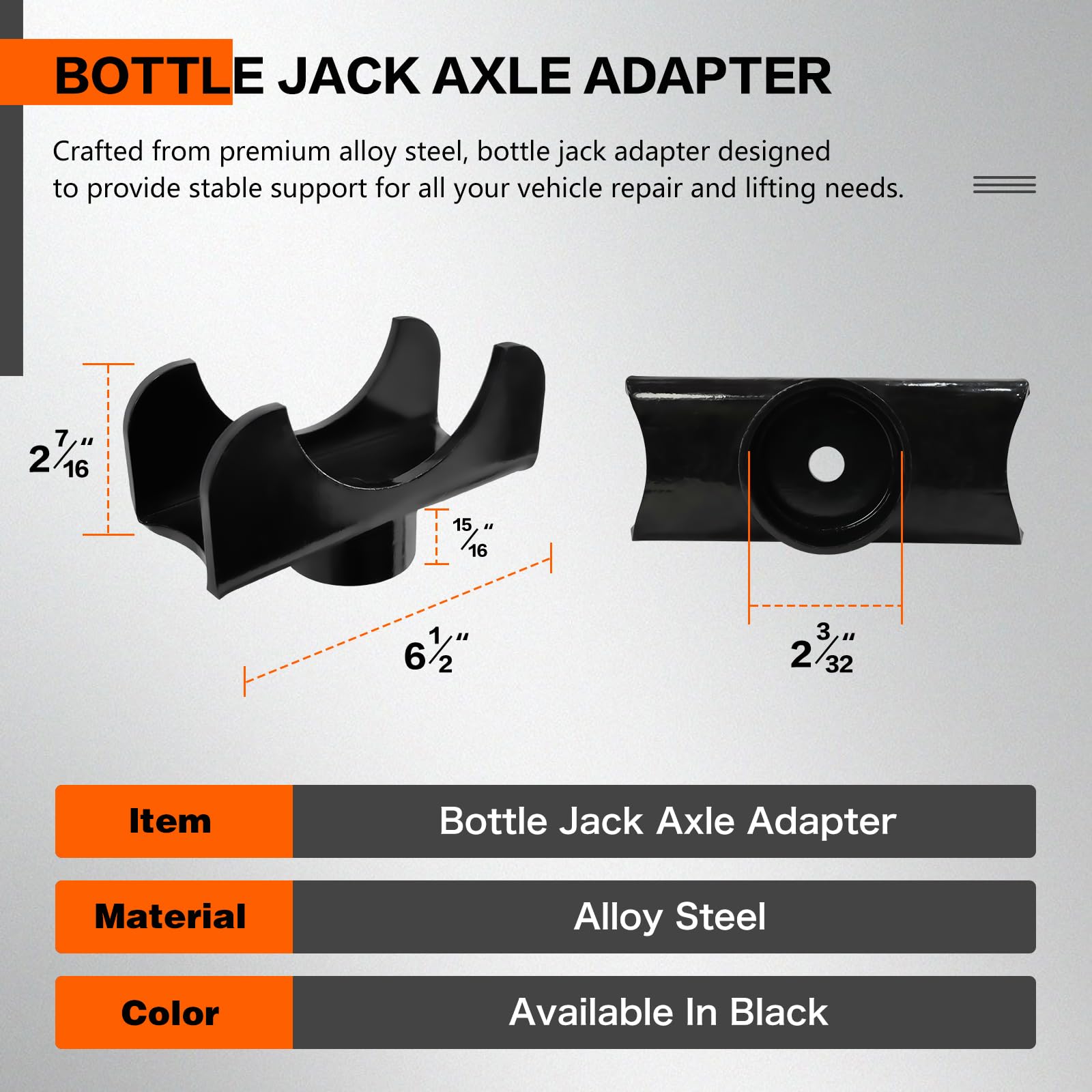Snapklik.com : YATOINTO Bottle Jack Axle Adapter Lifting Saddle For 2 ...