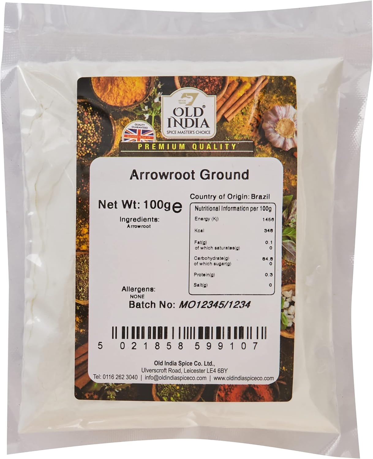 Old India Arrowroot Ground 100g : Amazon.co.uk: Grocery