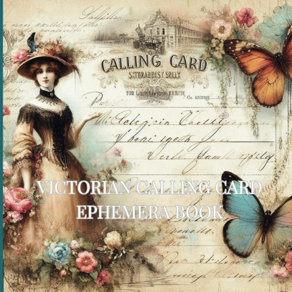 Amazon.com: Victorian Calling Card Ephemera Book: Junk journal ...