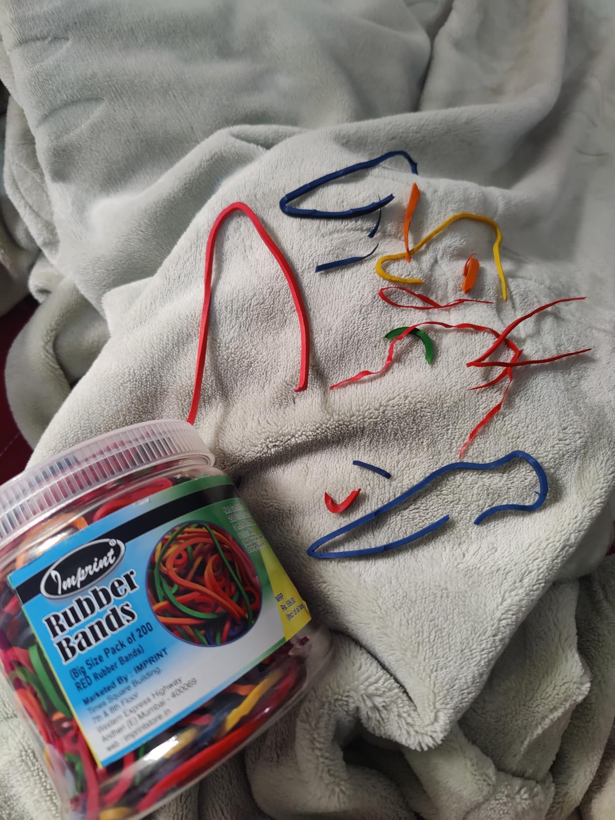 IMPRINT Big Size Rubber Bands - (Size 3 mm 4 Inch) in Assorted Colour ...