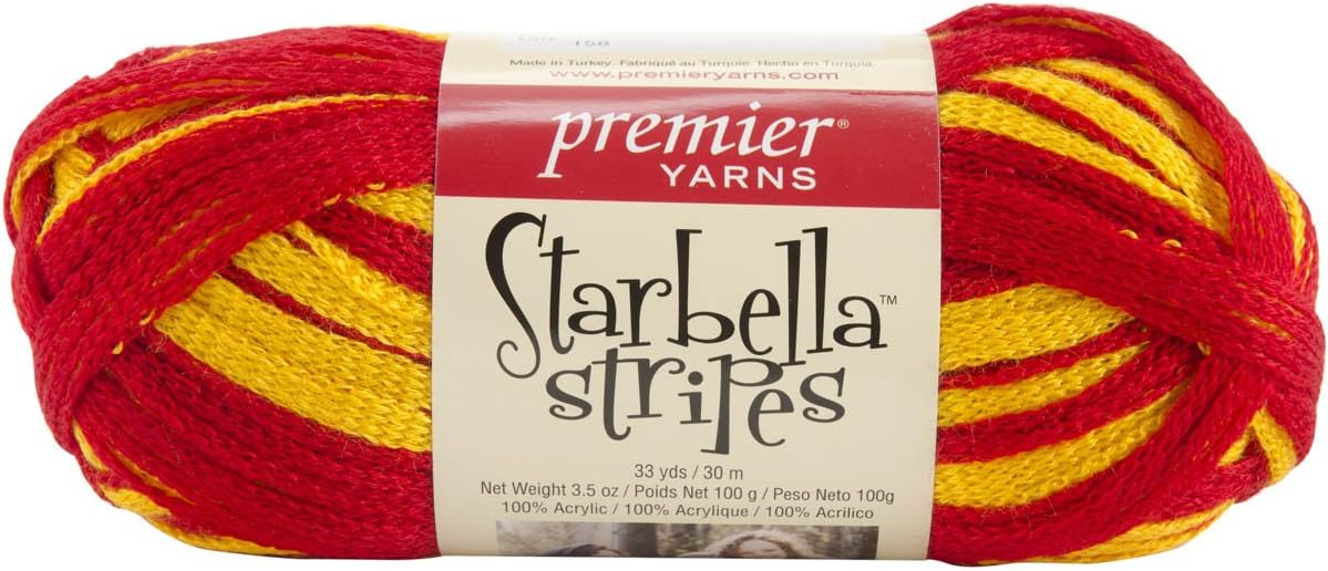 Amazon.com: Premier Yarn 3-Pack Starbella Stripes Yarn, On Fire