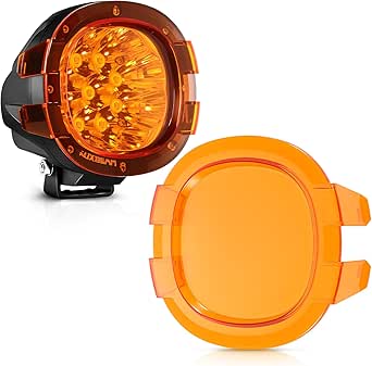 Amazon.com: Auxbeam 4 Inch Round Cover, P4 Series 2300k Dark Amber LED ...