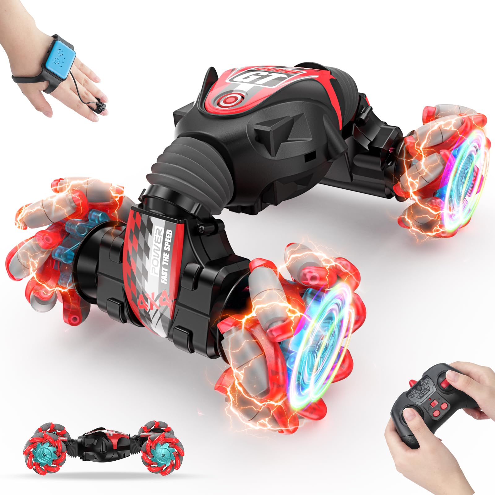 Amazon.com: Kidstinct RC Stunt Car for Kids, Remote Control Stunt ...