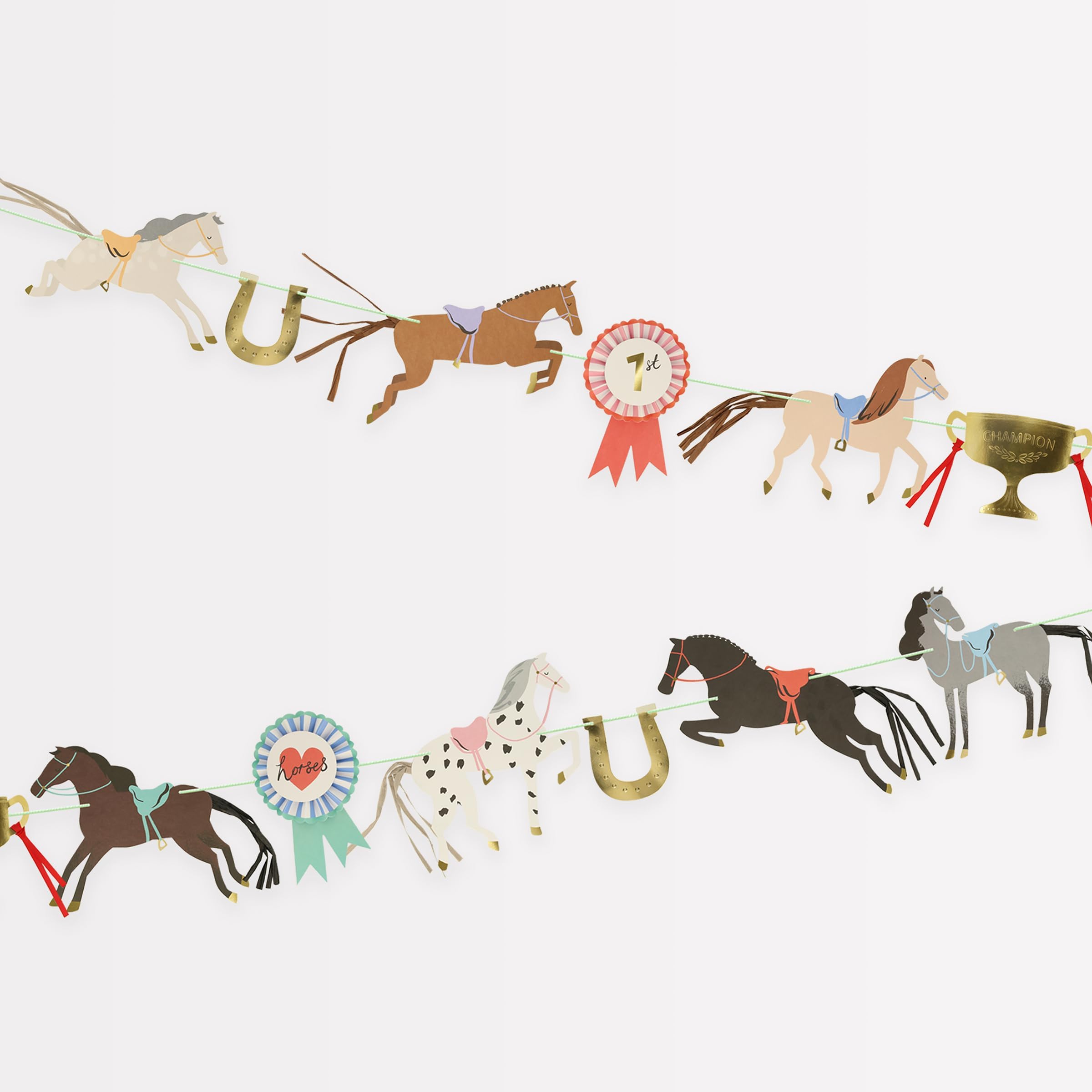 Amazon.com: Meri Meri Horse Party Banner (Pack of 1). 13' Party Garland ...