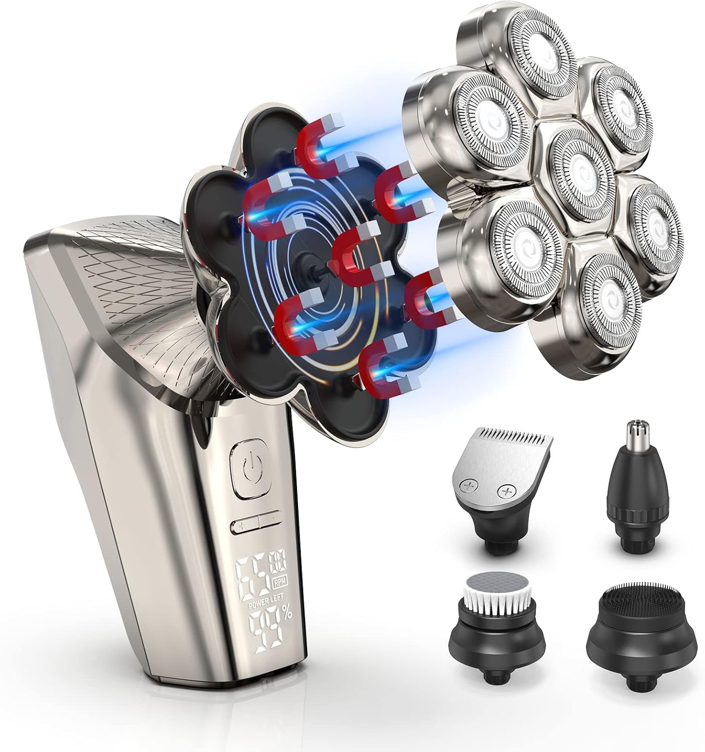 Beedove Head Shavers for Men, Detachable Magnetic Head, Wet Dry Bald ...
