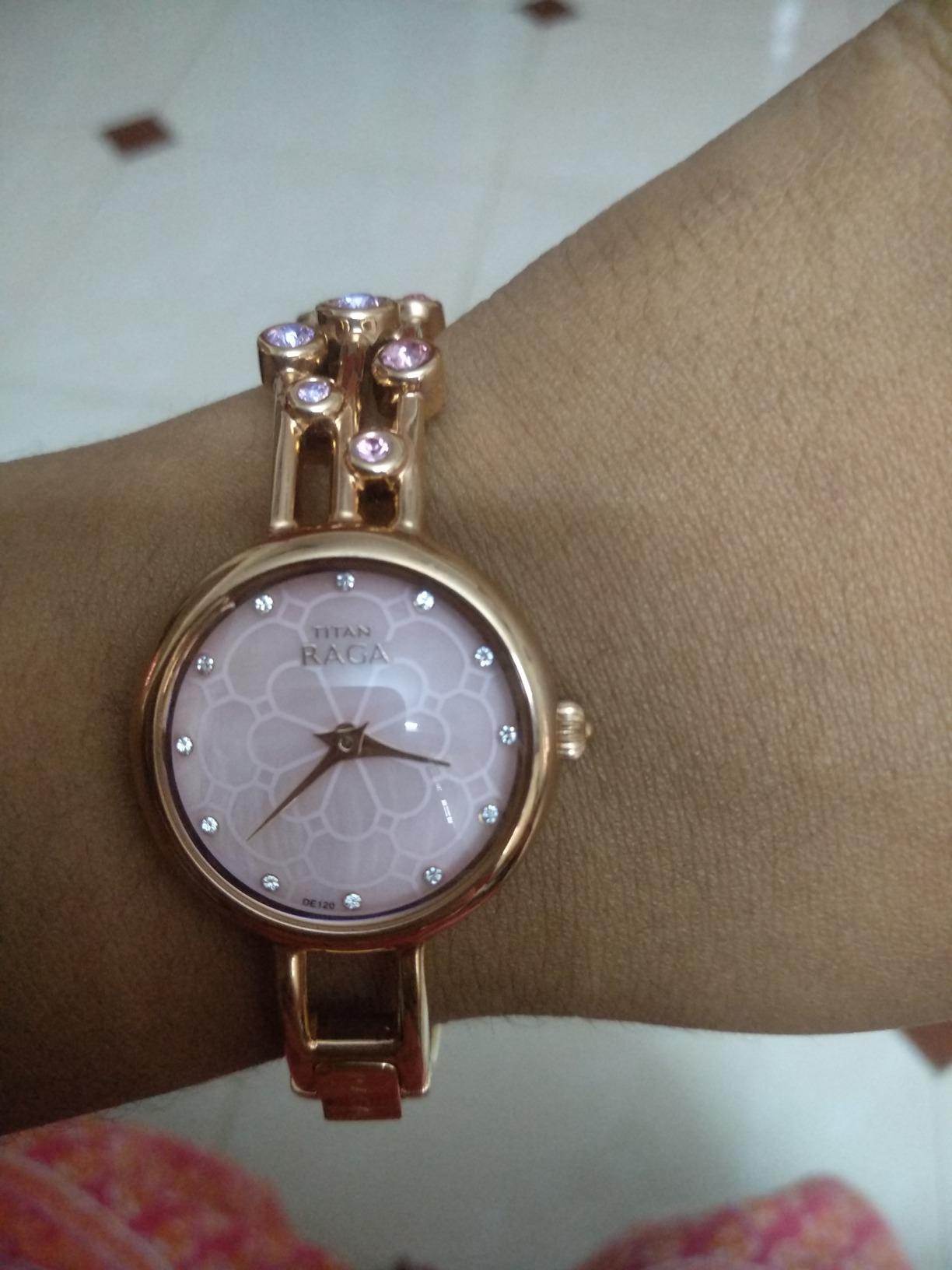 Titan Raga Garden of Eden Mother of Pearl Dial Women Watch with Metal ...