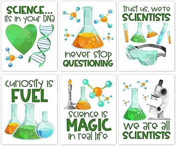 Amazon.com: Chemical Science Art Prints, Classroom Decor, School ...