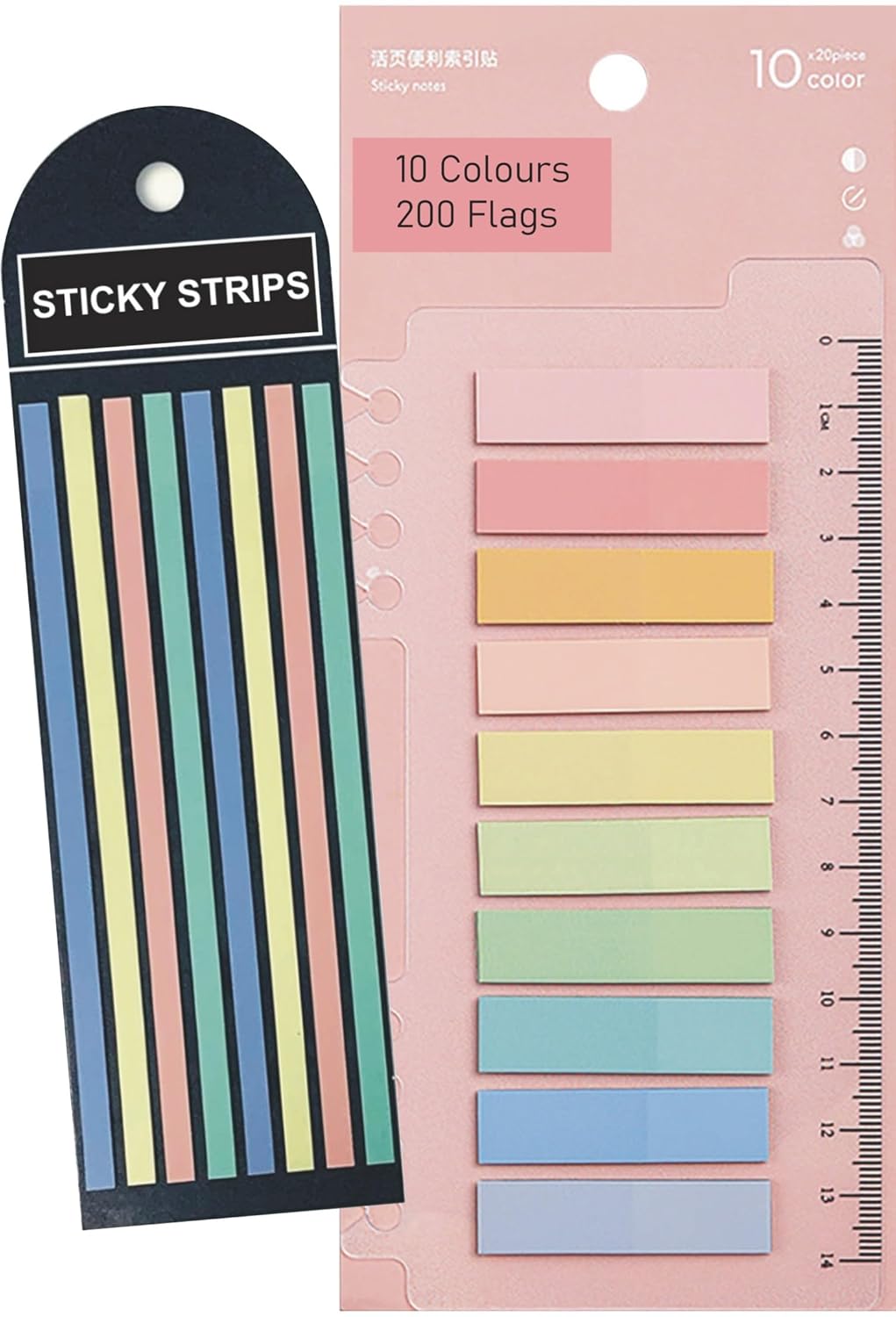 IMPRINT Self Stick Note Flags with Highlighting Strips Combo of 200 ...