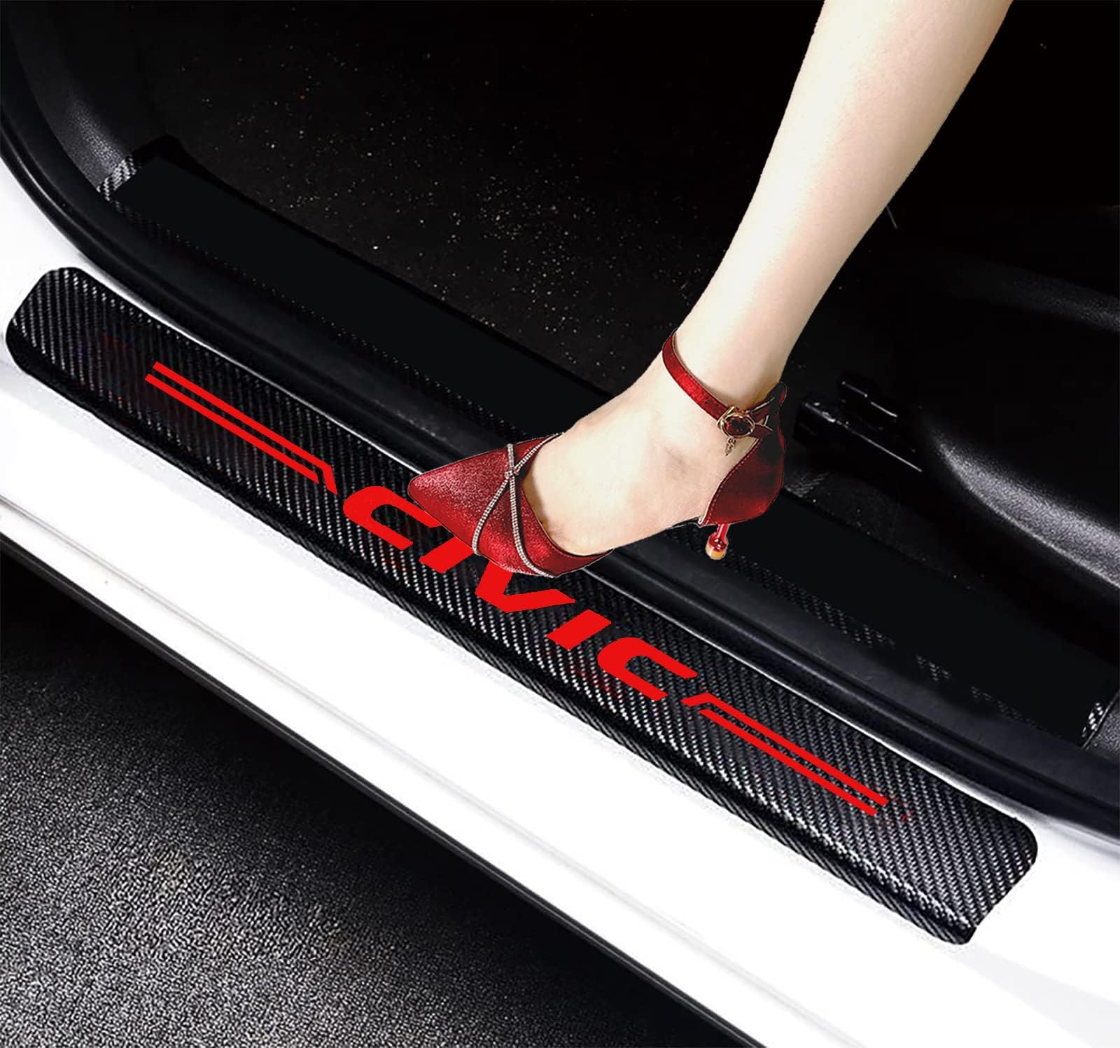 4PCS Car Door Sill Protector for Civic, Car Door Edge Guards Protector ...