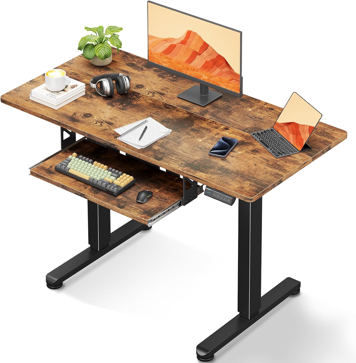 Amazon.com: Casaottima Electric Standing Desk with Keyboard Tray, 40 ...