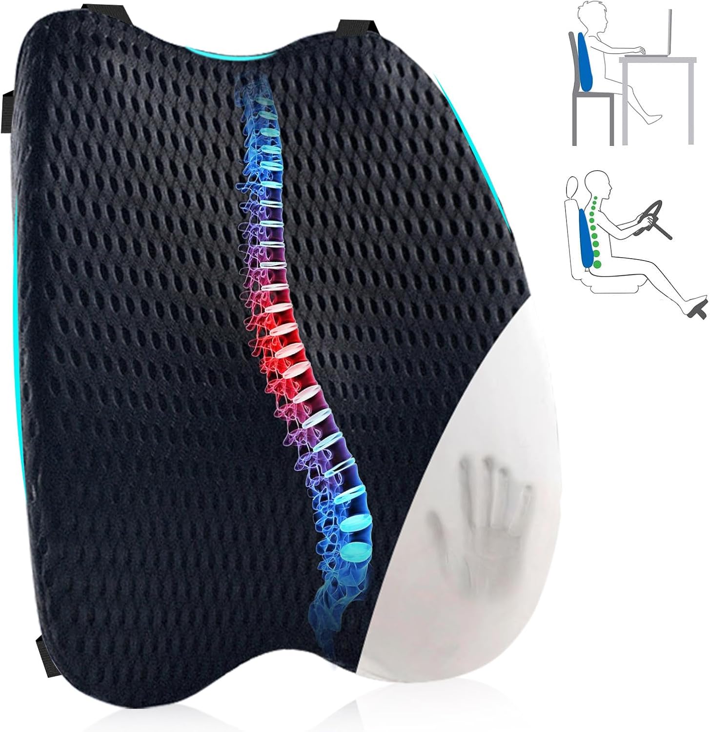 Amazon.com: Lumbar Support Pillow for Office Chair – Premium Memory ...
