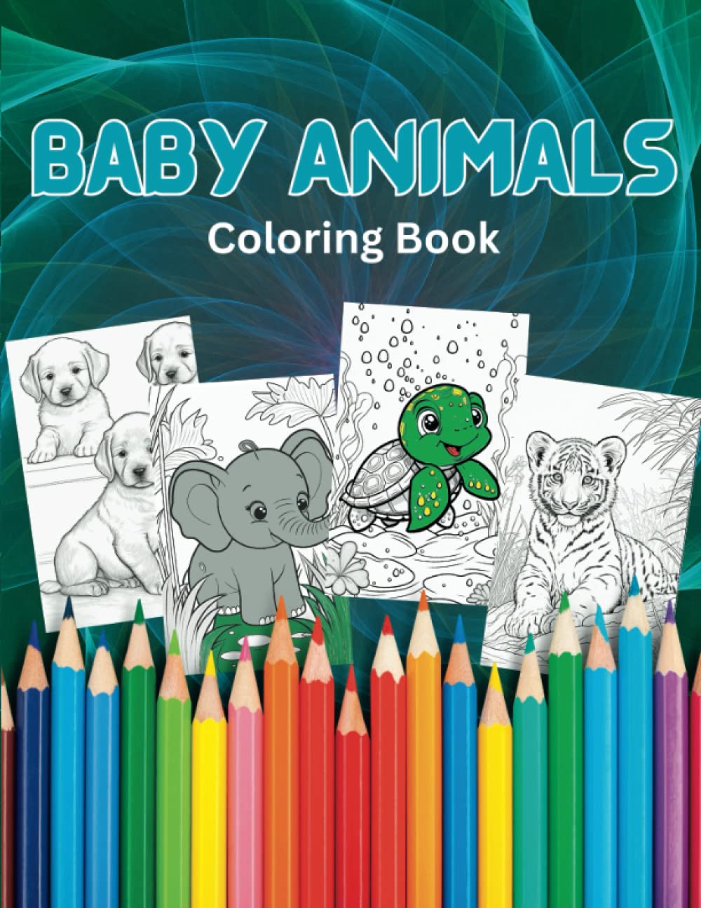 Amazon.com: Baby Animals Coloring Book: 50 Pages Featuring a Variety of ...