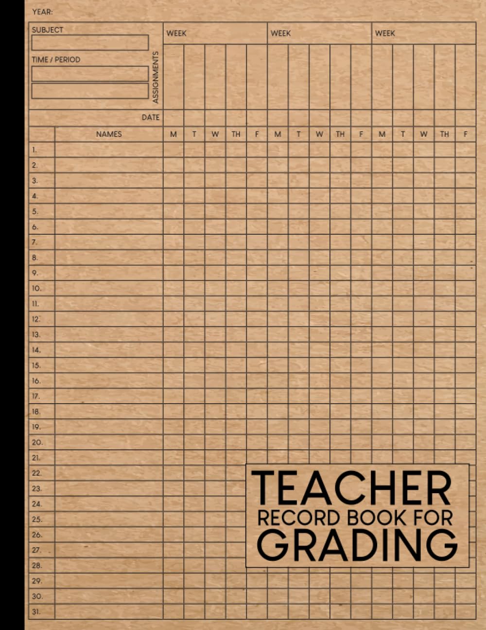 Teacher Record Book for Grading: Gradebook For Multiple Classes: Blh ...