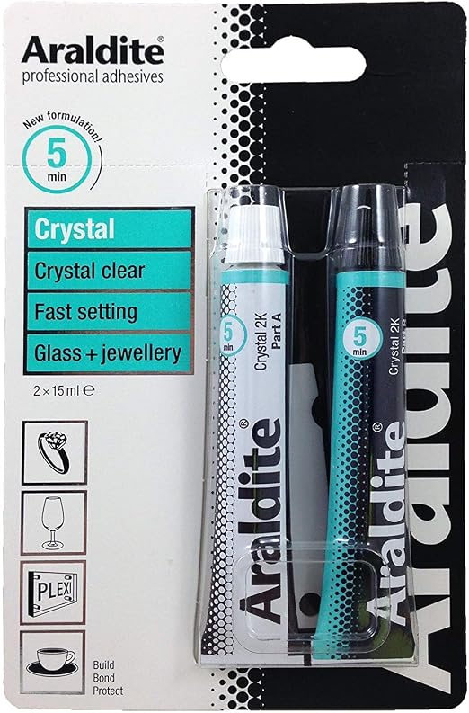ARALDITE® Brand Araldite Crystal Epoxy Adhesive Glue 15 ml 2 Tubes ARA ...