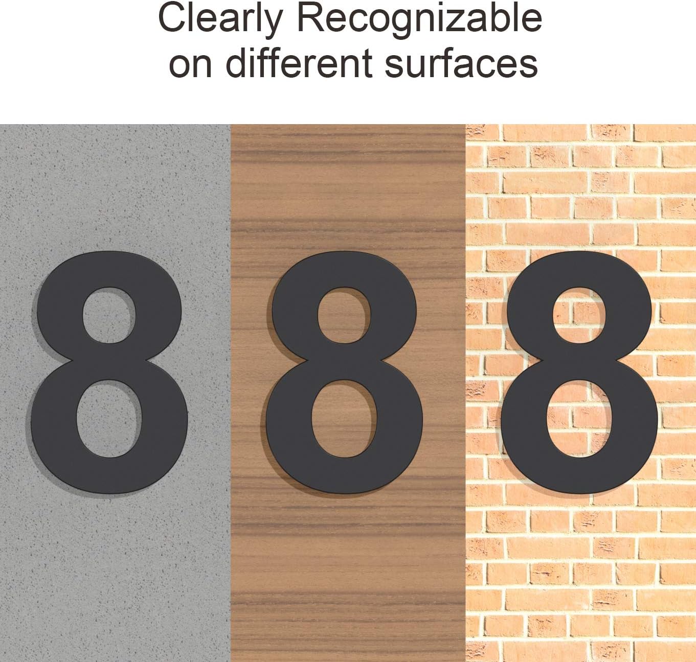 Large Black Brushed Modern House Number -178mm Height – Made of Solid ...