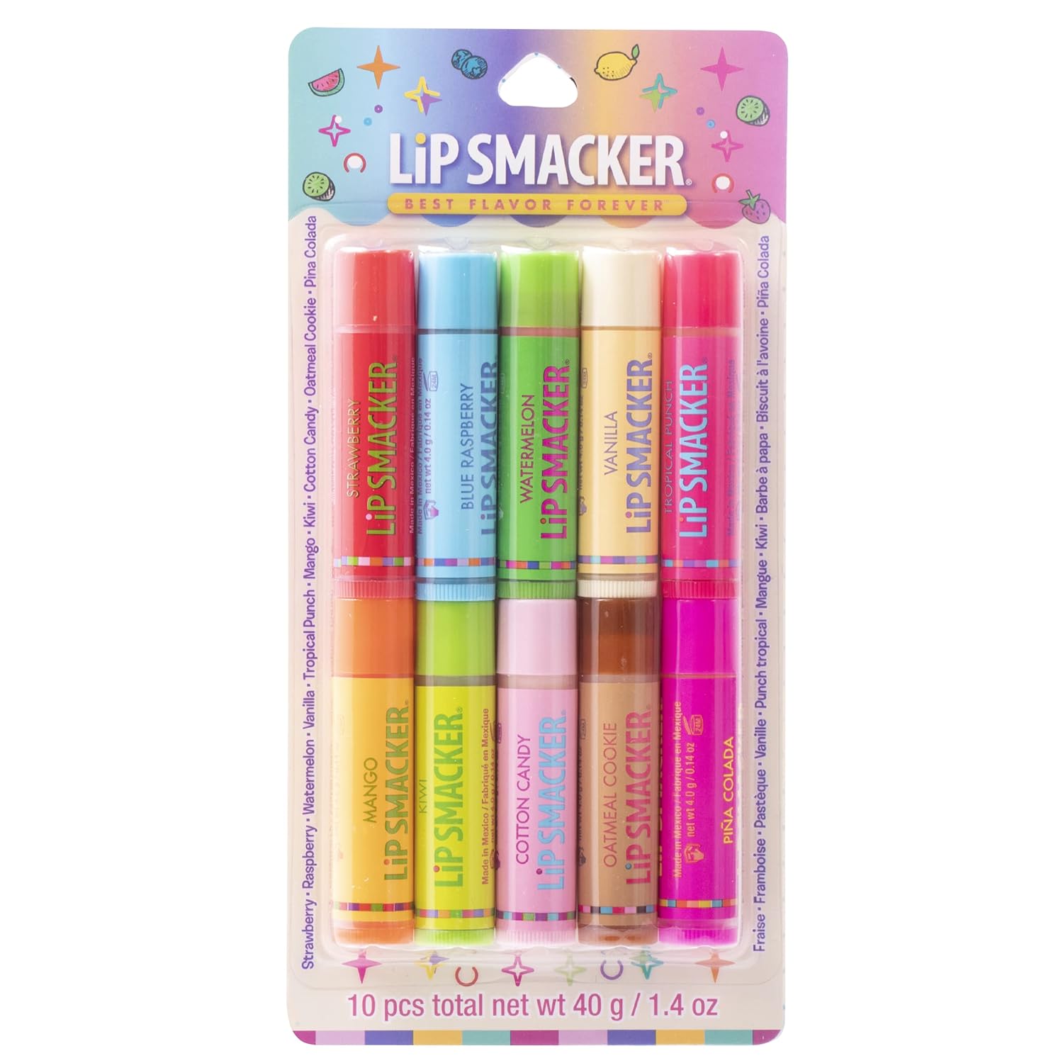 Amazon.com : Lip Smacker Original & Best 10 Piece Lip Balm Party Pack ...