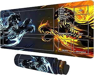 Amazon.com: TCG Playmat with Zones 23.6x13.7 inches Board Game Dragon ...