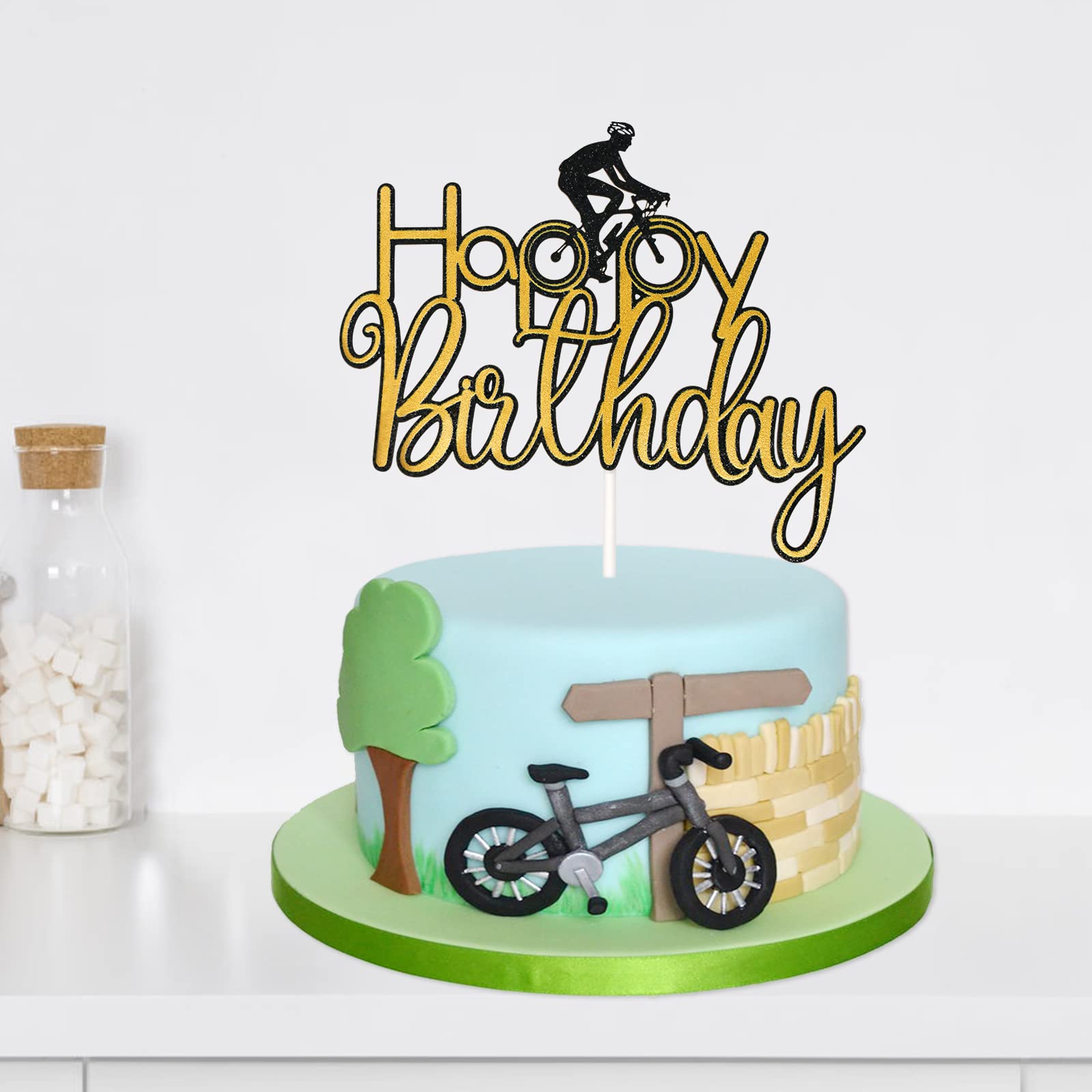 Bmx Bike Cake Pictures BMX Bike Kids Mountain Bike Card Cake Topper