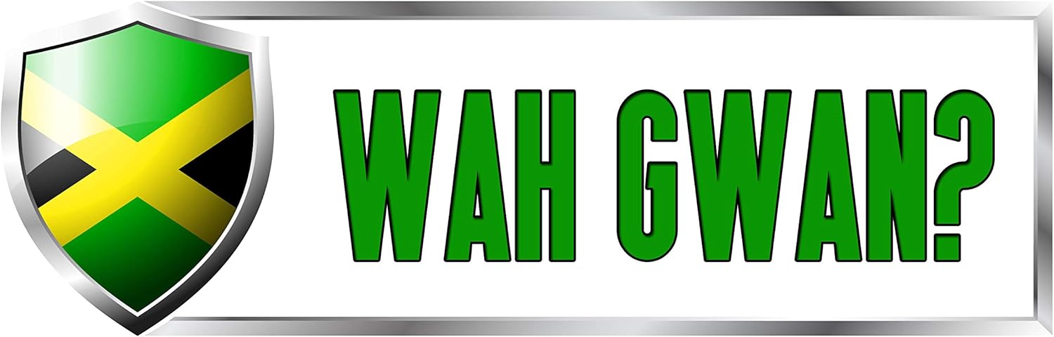 Amazon.com: Makoroni - WAH GWAN Jamaica Jamaican Country Nation Sticker ...