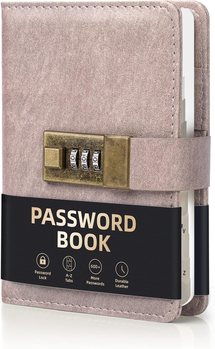 Password Book with Lock, WEMATE Password Book with Alphabetical Tabs ...