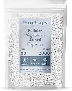 Amazon.com: PureCaps USA - Empty Vegetarian Vegan Pullulan Pill ...
