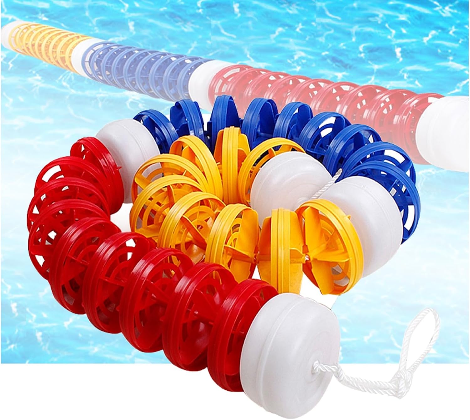 3.3 to 60 feet long safety rope with buoy for pool safety separation ...
