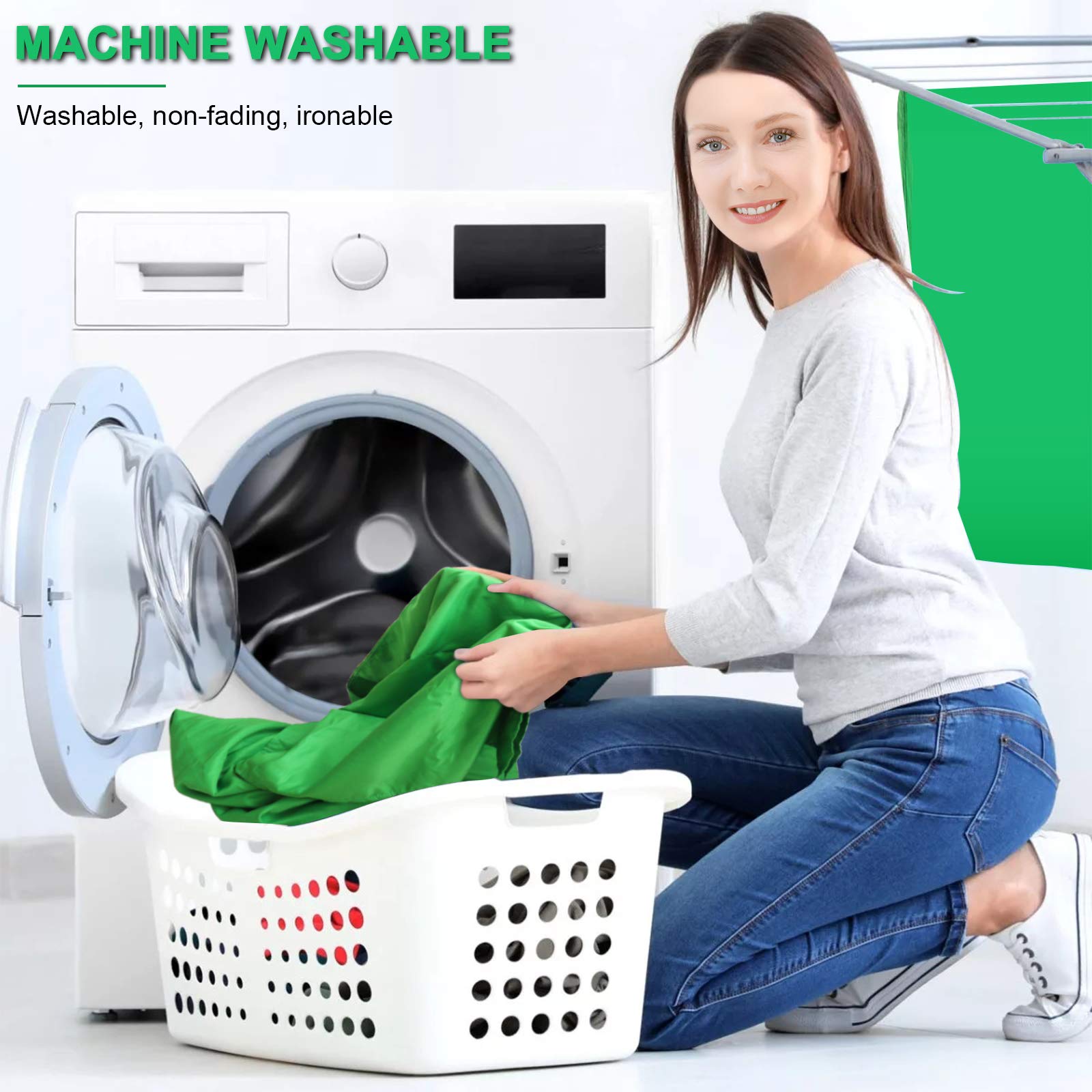 Aimosen 7 X 10 ft Green Screen Backdrop for Photography, Chromakey ...