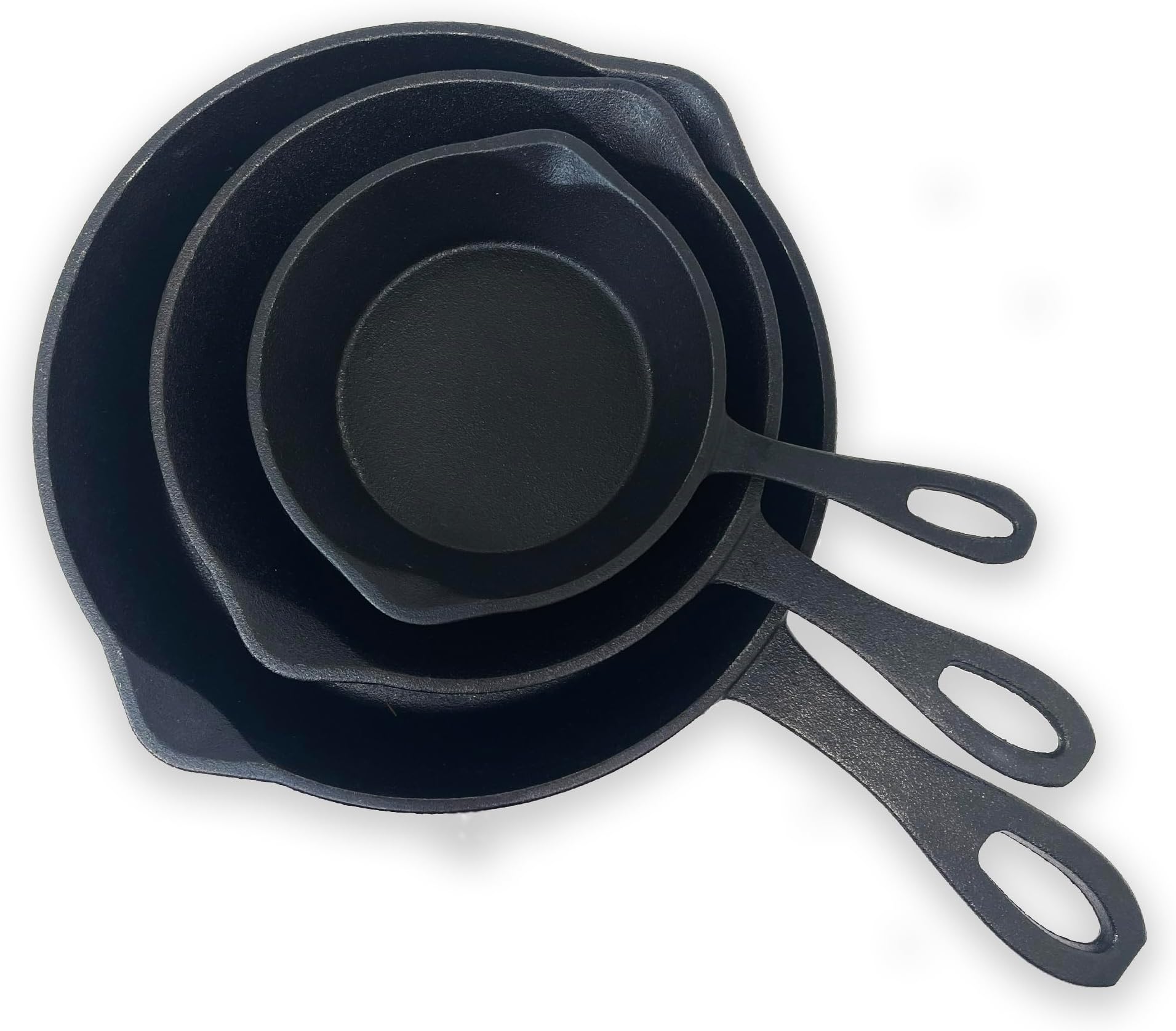 Amazon.com : Bayou Classic 10-in 12-in & 14-in Pre-Seasoned Cast Iron ...