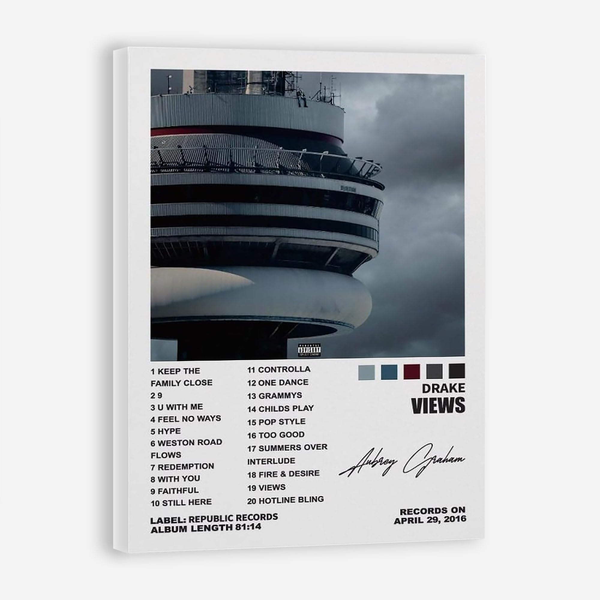 Amazon.com: Drake Poster Views Album Cover Posters For Room Aesthetic ...