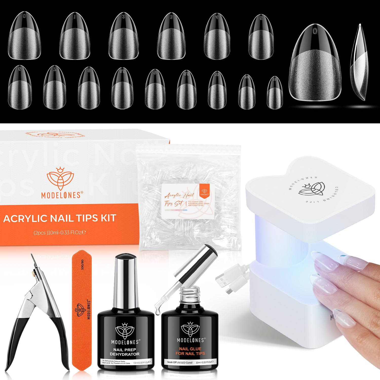 Amazon.com: modelones Gel X Nail Kit, Upgrade 15Sizes Pre-shaped Gel x ...