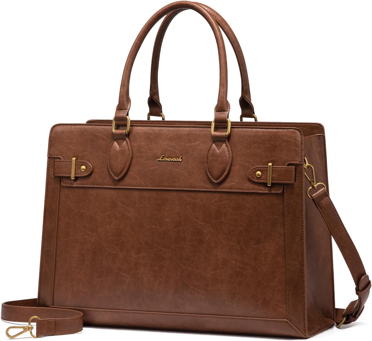 Amazon.com: LOVEVOOK Laptop Bag, 15.6 Inch Womens Vegan Leather ...
