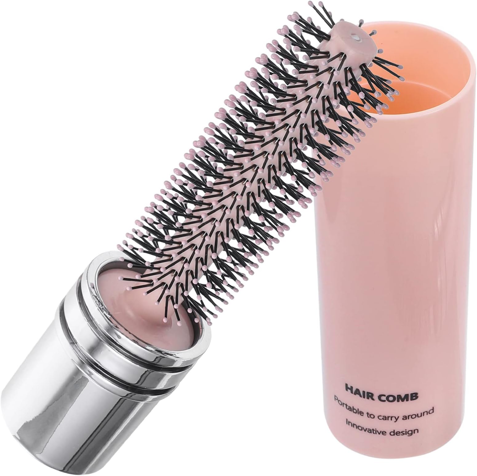 Amazon.com : minkissy Retractable Hair Brush, Bristle Round Hairbrush ...