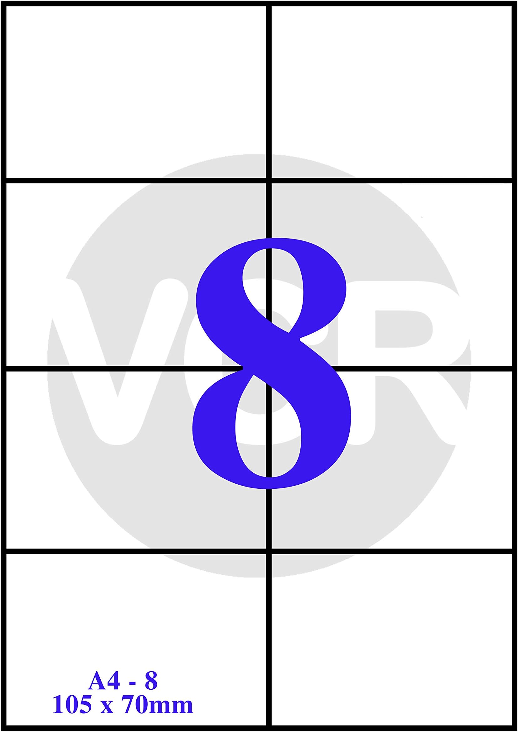 VCR A4 Size White Self Adhesive Label/Sticker for Printer (Inject ...