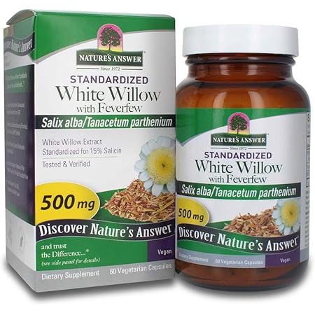 Amazon.com: NOW Supplements, White Willow Bark 400 mg with 15% Salicin ...