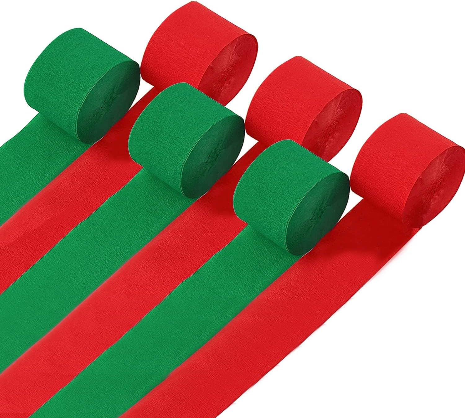 Amazon.com: Ginfonr 12 Rolls Crepe Paper Christmas Streamers & Banners ...