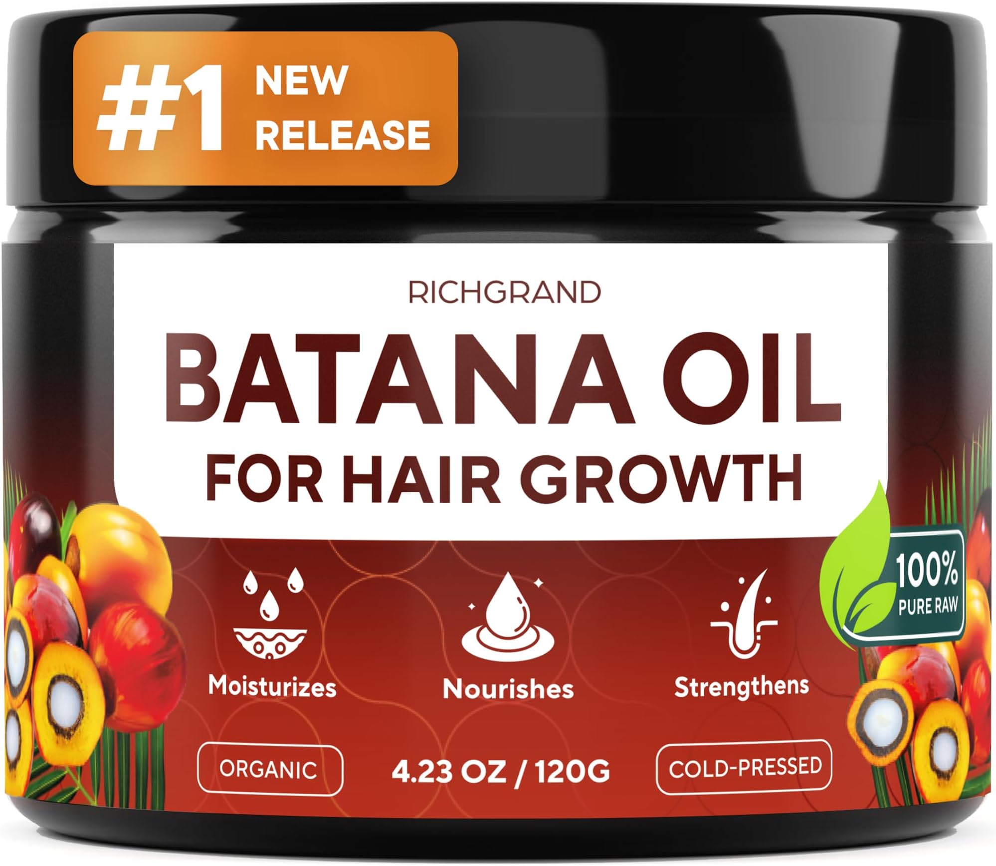 Amazon.com: 100% Natural Raw Batana Oil for Hair Growth, Dr. Sebi Hair ...