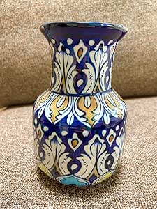 Amazon.co.jp: Multan Pottery Pakistani Pottery Vase with Small Pouch ...