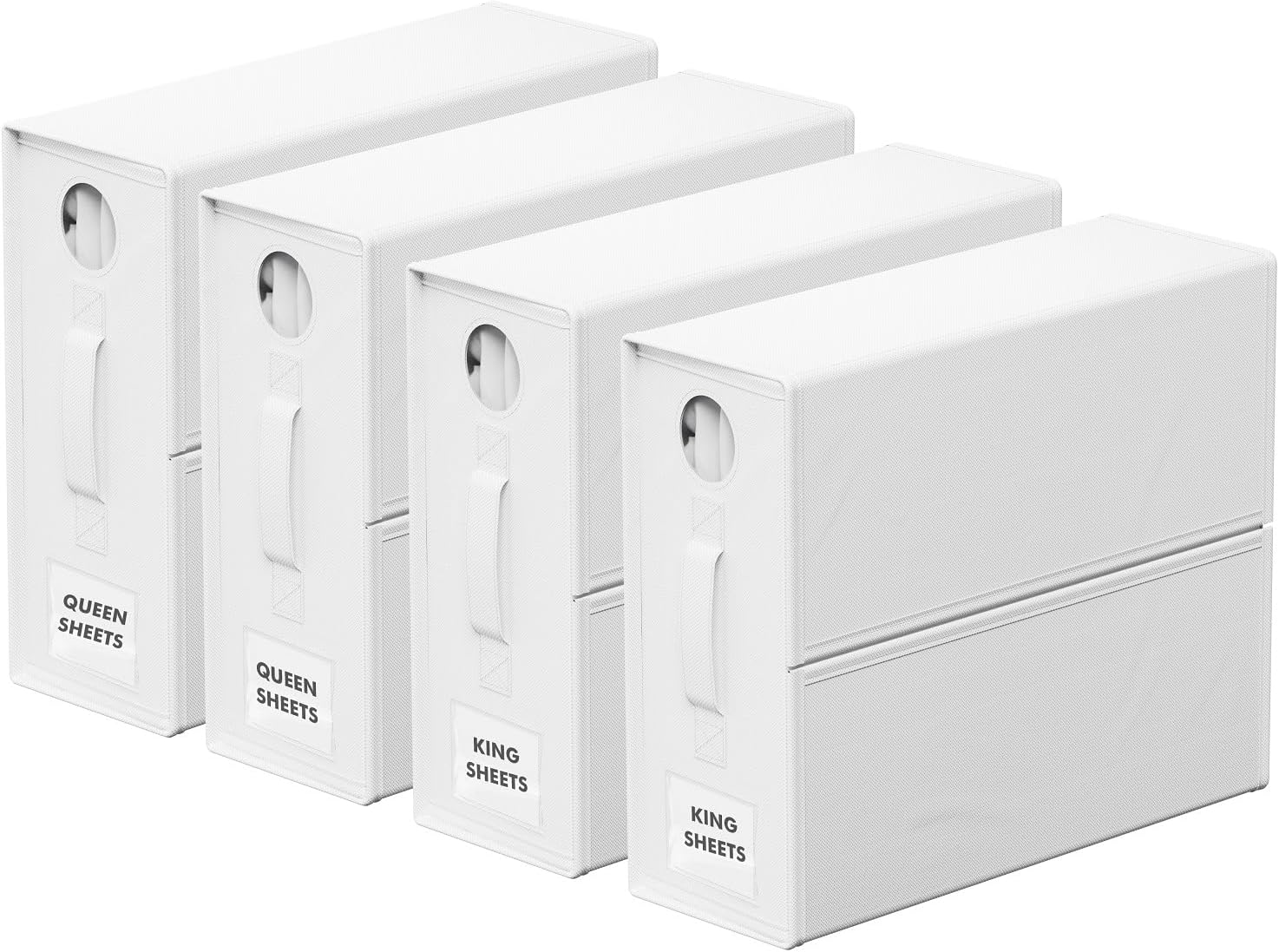 Amazon.com: New England Stories 4 Pack Bed Sheet Organizer, Sheet Set ...