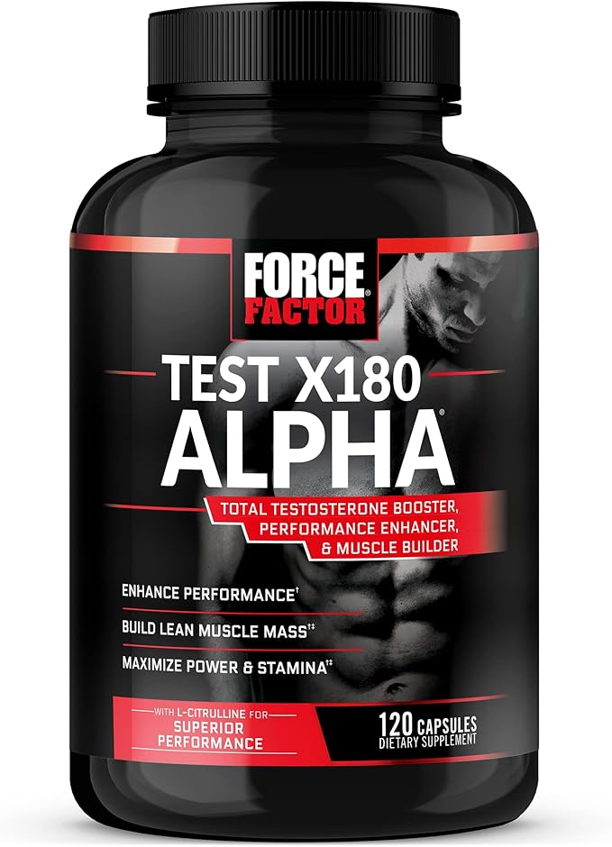 Amazon.com: Force Factor Test X180 Alpha Testosterone Booster for Men ...