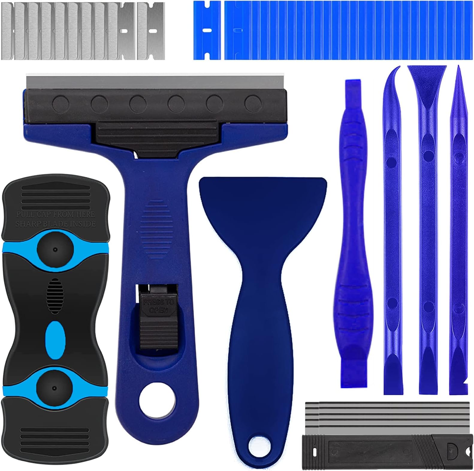 Razor Blade Scrape, Plastic Scraper Tools, Multi-Purpose Paint Scraper ...