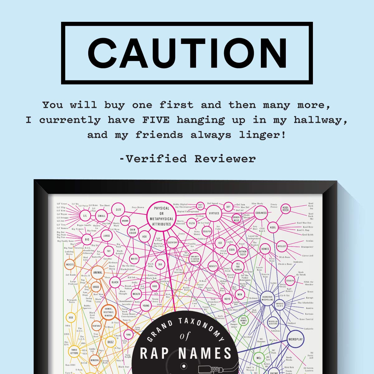 Buy Pop Chart | Grand Taxonomy of Rap Names | 16" x 20" Art Poster ...
