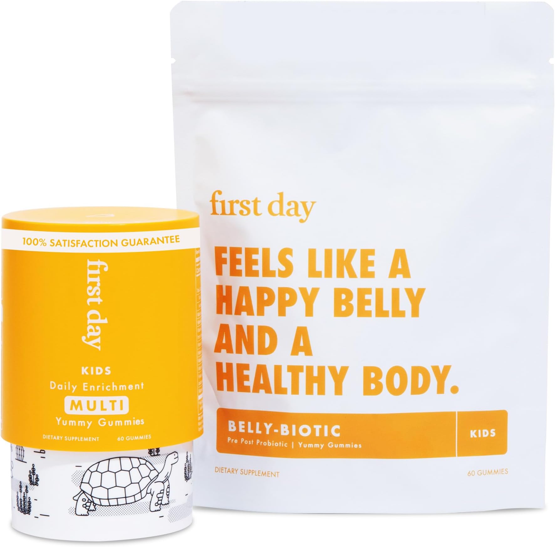 Amazon.com: FIRST DAY Kids Daily Multivitamin + Tribiotic Gummies ...