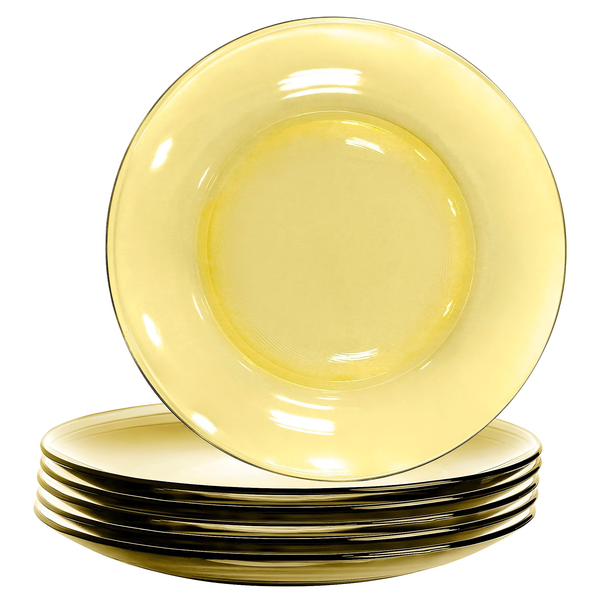 Amazon.com: STPGoods Glass Dinner Plates - Set of 6, Blue Cobalt ...