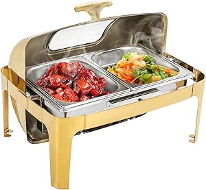Amazon.com: Florchest Roll Top Chafing Dish Buffet Set,Chafing Dish ...