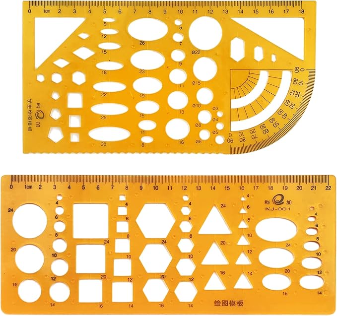 XPOOP 2-Piece Circle Stencil Set - Clear Plastic Circle & Oval ...