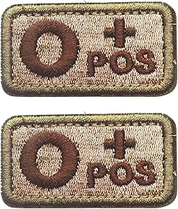Amazon.com: 2 PCS Blimark Blood Type Patches, O+ Positive POS Patches, Hook and Loop ...