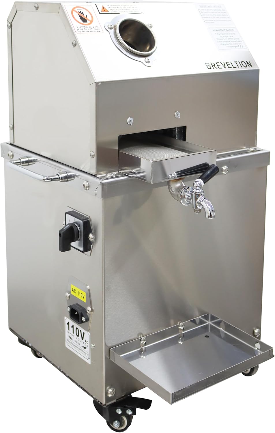 Amazon.com: BREVELTION 110V 750W Desktop Electric Sugar Cane Press ...