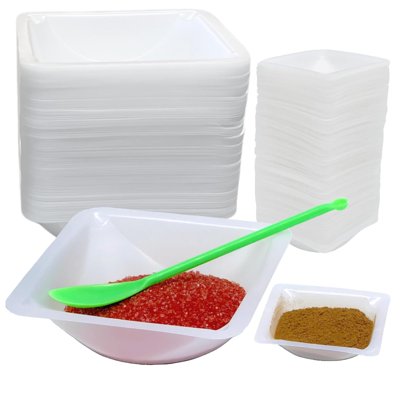 Amazon.com: Pure Ponta Weigh Boats - 125pk Medium & 125pk Small Square ...